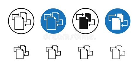 Duplicate Icon Thin Line Art Collection Stock Vector Illustration Of File Document 338745272