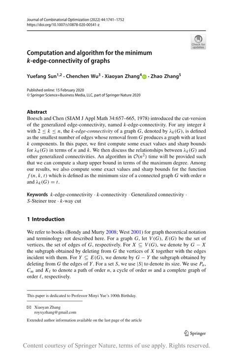 Computation And Algorithm For The Minimum K Edge Connectivity Of Graphs