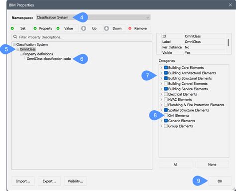 Classification Codes Bricscad Bim Bricsys Help Center