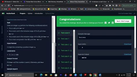 Hackerrank Datascience Dataanlytics Vaibhavjoshi Pythoncoding