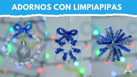 👀 Mira Los Adornos De Navidad Que Hago Con Limpiapipas 🎄 Decoración
