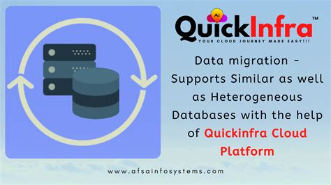 Data Migration Supports Similar As Well As Heterogeneous Databases With The Help Of Quickinfra