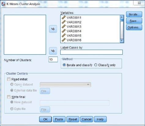 Selection Of Variable Parameters In K Mean Cluster Analysis Download