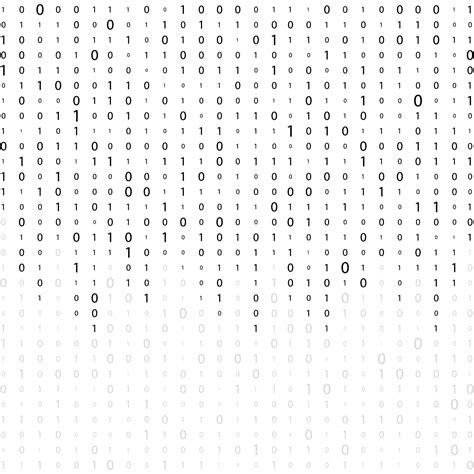 Premium Vector Binary Code Zero One Matrix White Background Banner