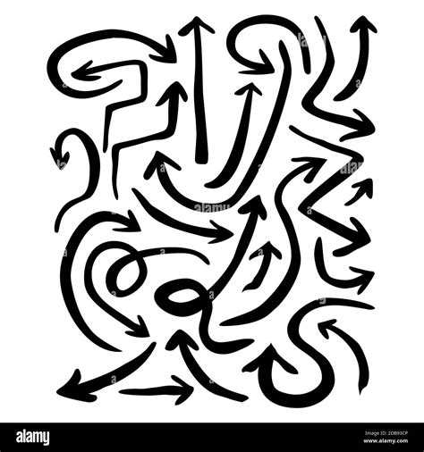 Doodle Arrows Cut Out Stock Images And Pictures Alamy