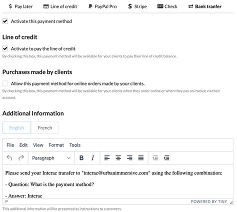 Configure Payment Method Preference Urbanimmersive Help