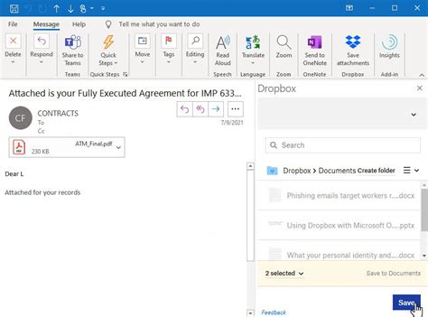 How To Make Dropbox Integration With Outlook Free 2 Ways
