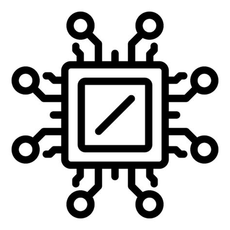 premium vector computer processor icon outline vector laptop shop retail mobile