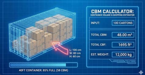 Cbm Calculator Cubic Meter And Container Shipping Volume
