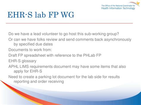 Ppt Ehr S Functional Requirements Ig Lab Results Interface