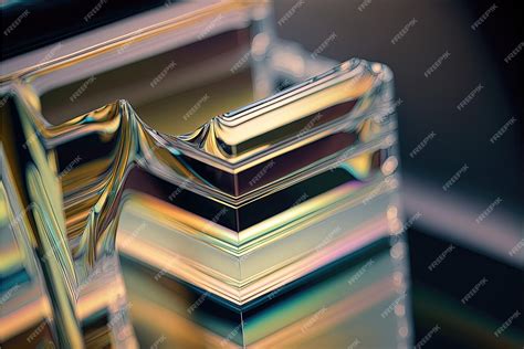 Premium Ai Image Shiny Glass Wallpaper With Refraction Effect And Light Reflection Generative Ai