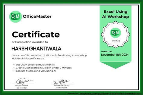 I Recently Completed The Excel Using Ai Workshop It Was An Insightful Experience Learning How