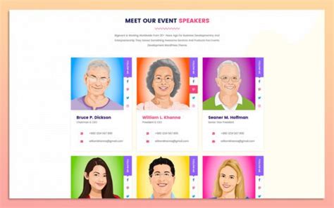 Team Member Widget Design Element Bundle Bundle · Creative Fabrica