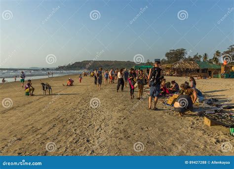 Arambol Beach Goa India February 23 2017 Flea Market On Ar