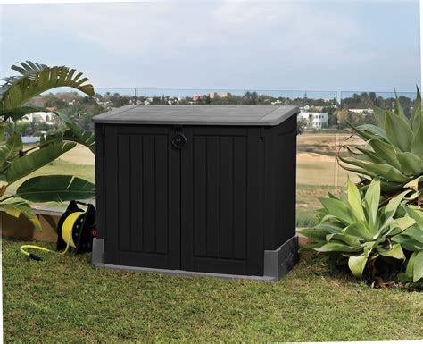 Gartenbox / Aufbewahrungsbox Woodland 30 Keter 132x74x110 cm schwarz ...