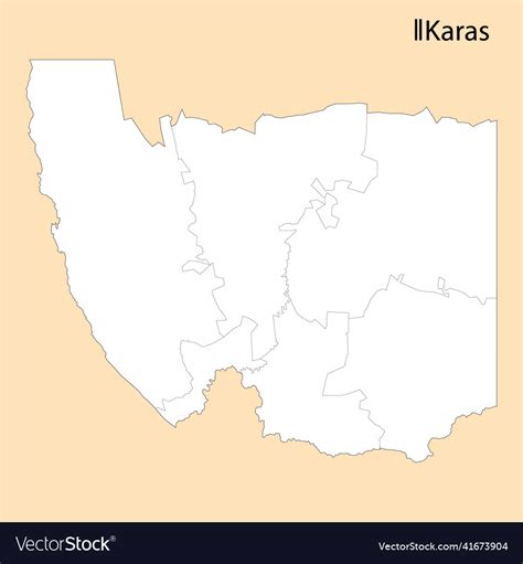 High Quality Map Of Karas Is A Region Namibia Vector Image