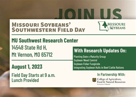 Missouri Soybeans Southwest Field Day Missouri Soybeans