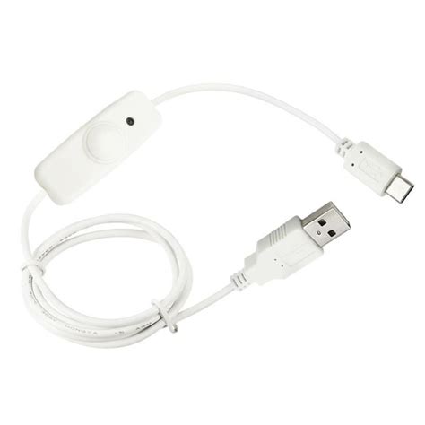 Разъем Usb для подключения кабеля питания Type C с выключателем белый купить на Ozon по низкой