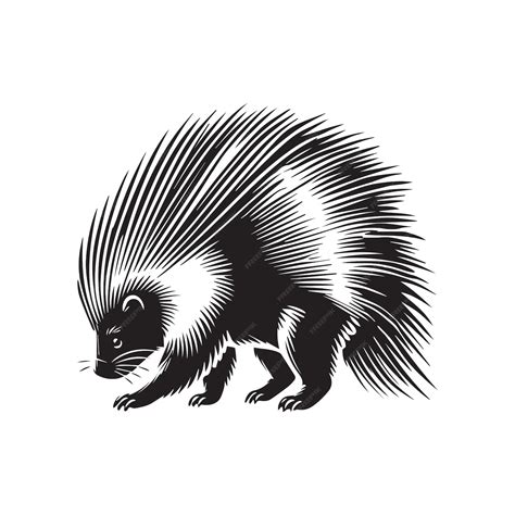 Porcupine Silhouette Clipart Porcupine Rodent Vector Illustration In