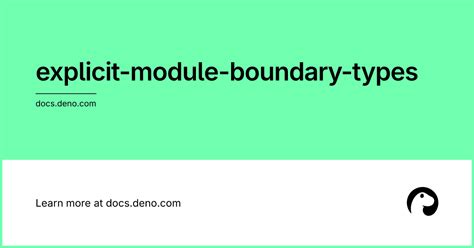 Explicit Module Boundary Types