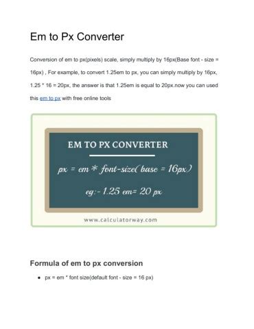 Em To Px Converter Kaif Khan Page 1 4 Flip PDF Online PubHTML5