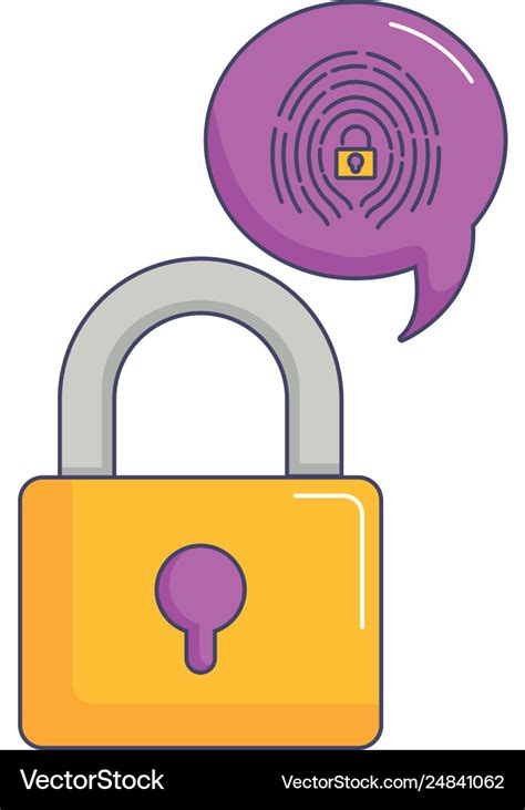 Cyber Security Fingerprint Access Royalty Free Vector Image