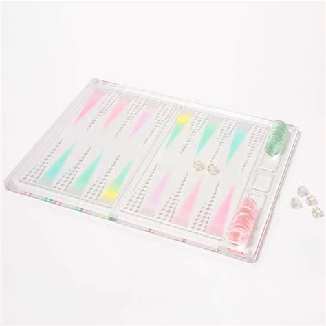 Sunnylife Lucite Table Top Backgammon Aurora