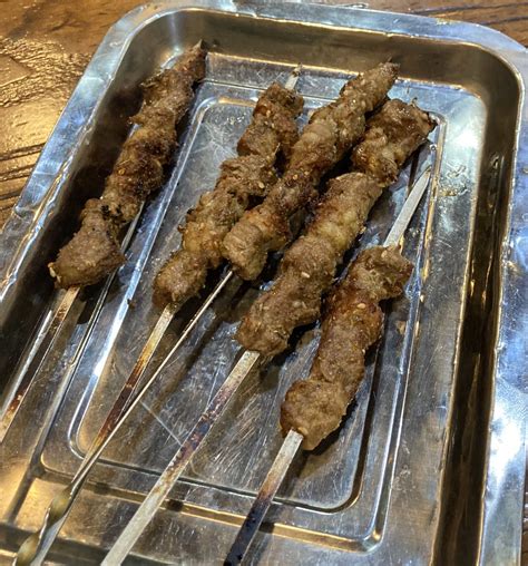 かん大好きな奥さまは中国東北人 on Twitter 今天晚上吃了 烧饼夹肉两个 羊肉串 豆泡汤 啤酒 太幸福了