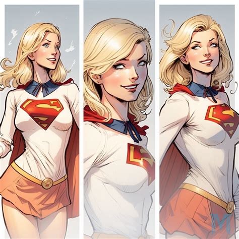 Supergirl White And Orange By Marcellorenatto On Deviantart