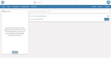 Datasets Uploading — Geonode Master Documentation