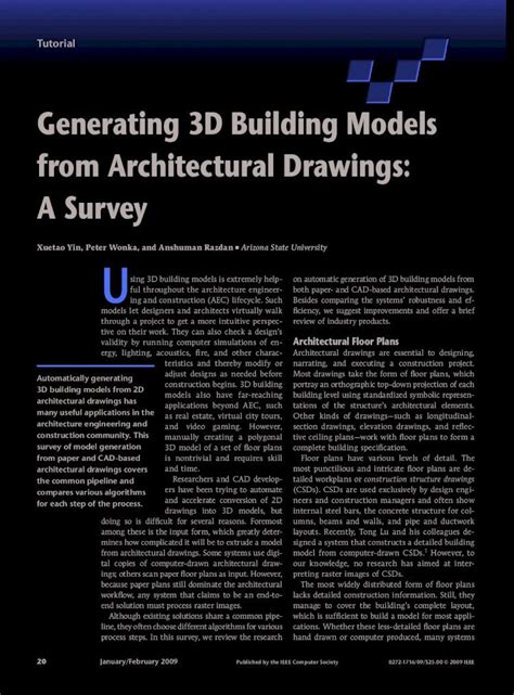 pdf generating 3d building models from architectural drawings a