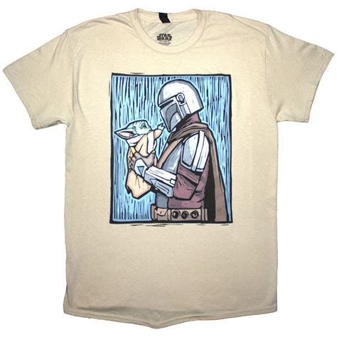 Star Wars The Mandalorian Holding Grogu Neutral T Shirt Merchoid