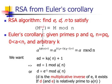 Ppt Chap 89 Introduction To Number Theory And Rsa Algorithm Powerpoint Presentation Id