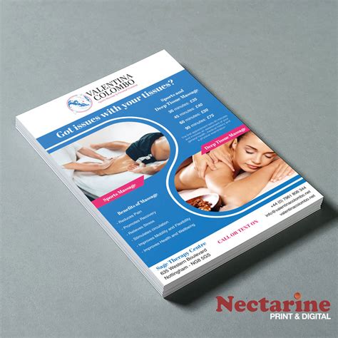 Massage Leaflet Printing