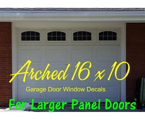 Arched Window Garage Door Vinyl Decals Carriage House Style 16 X 10