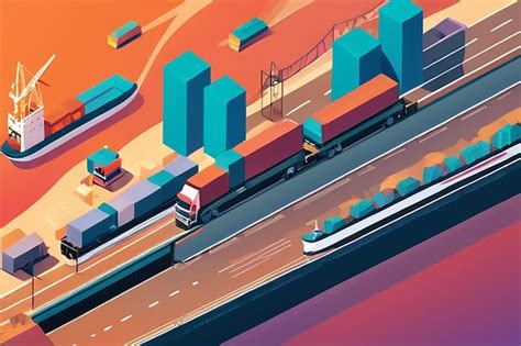 Dynamic Logistics Infrastructure Abstract Illustratio Premium Ai