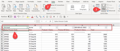 excel filter not working after certain row 1 za