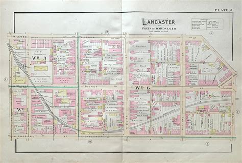 Lancaster City Map Original Lancaster Musser Park Etsy