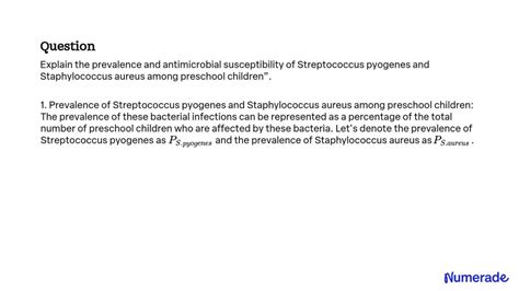 Solved Explain The Prevalence And Antimicrobial Susceptibility Of Streptococcus Pyogenes And