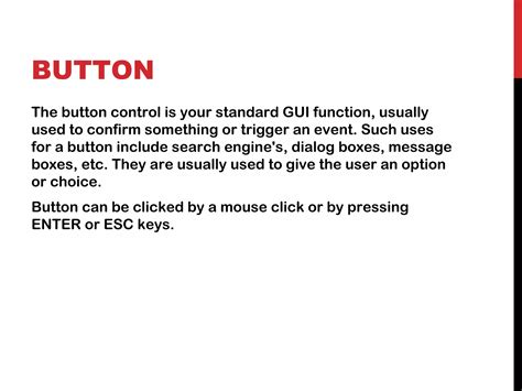 Buttons In Net Visual Basic PPT Programming Languages Computing