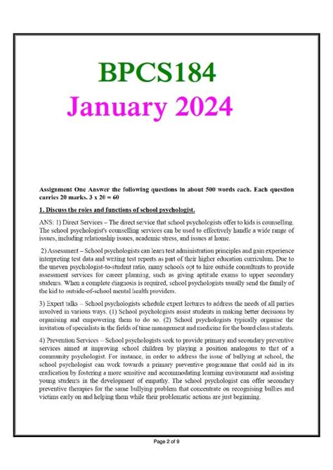 IGNOU BPCS Solved Assignment January English Medium IGNOU Solved Assignment