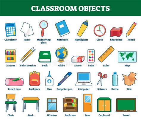 Classroom Objects Stock Illustrations 6027 Classroom Objects Stock