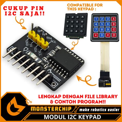 Jual Modul Keypad I2c Cukup Gunakan Pin I2c Saja Untuk Program Keypad I2c Module Keypad