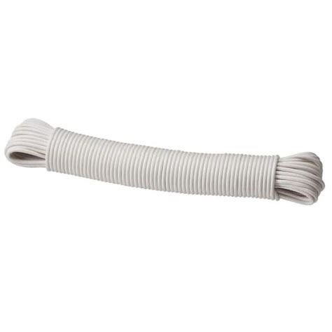 Everbilt 3 16 In X 100 Ft Plastic Outdoor Clothesline White 17978
