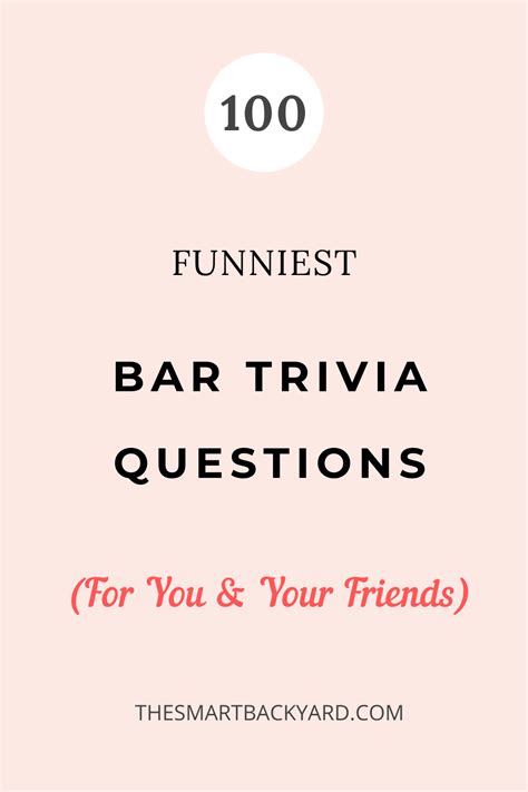 100 Funniest Bar Trivia Questions For You Funny Trivia Questions Trivia Questions Trivia