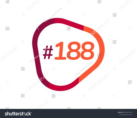Number 188 Image Design 188 Logos Stock Vector Royalty Free