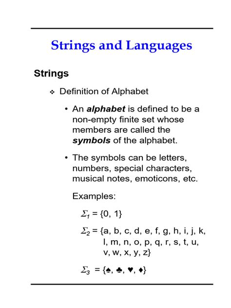 Strings And Languages Pdf String Computer Science Mathematical Logic