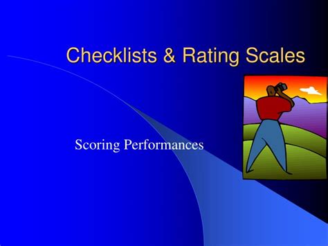 PPT Checklists Rating Scales PowerPoint Presentation Free Download ID
