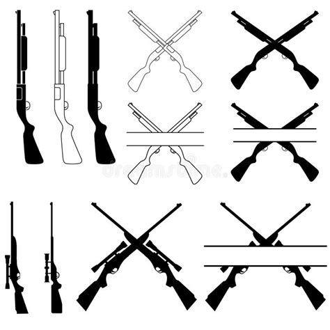 Shotgun Icon Vector Rifle Illustration Sign Weapon Symbol Hunting