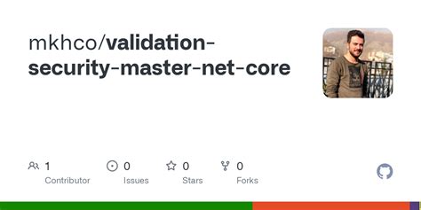 Github Mkhcovalidation Security Master Net Core
